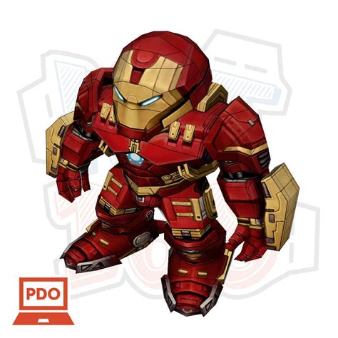 Mô Hình Giấy Chibi Hulkbuster Avengers Kit168 Vn Shop Online Mô