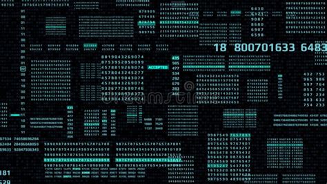 Hud Futuristic Technology Digital Big Data Number Code Screen Sampling