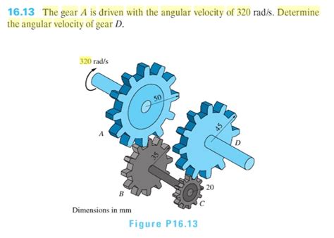 solved 16 13 the gear a is driven with the angular velocity