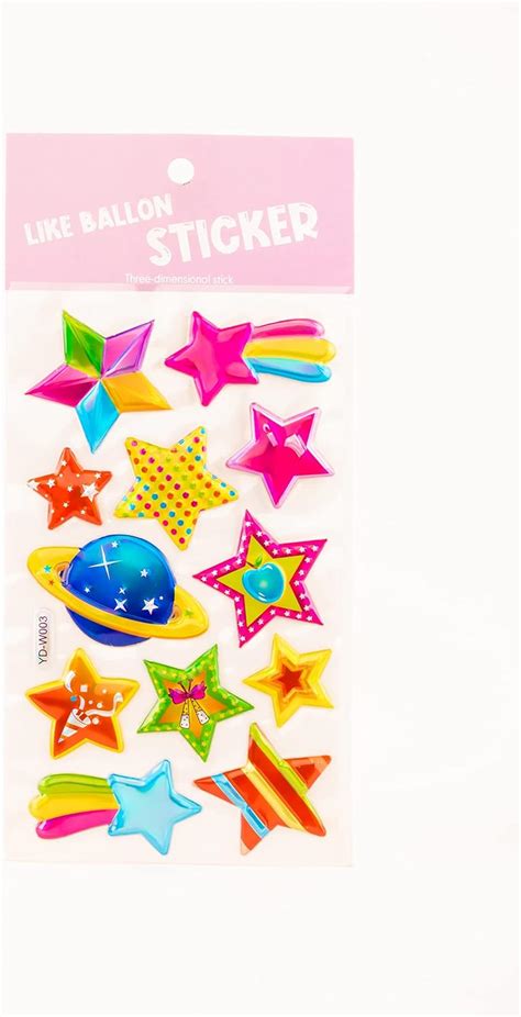 ألوان مجموعه ملصقات ستيكرز مدرسيه لاصقه للأطفال 3d بتصميمات رائعه