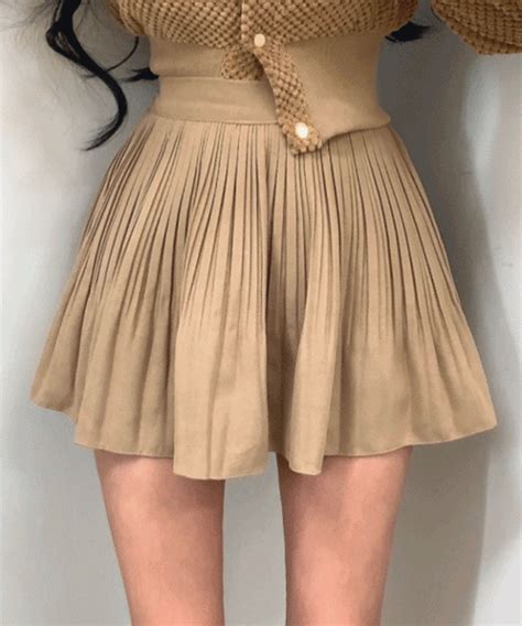 버닝블루 3color속바지안감 캐릭캐릭 뒷밴딩 플레어 주름 플리츠 치마바지버닝블루 버닝블루