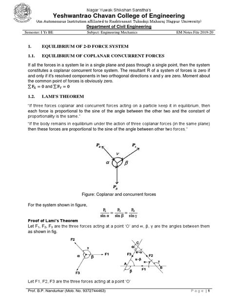 Equilibrium Of 2d Force System 20 21 1 Pdf Force Sphere
