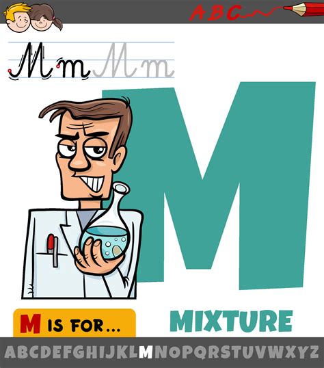 Letra Metro Desde Alfabeto Con Dibujos Animados Ilustraci N De Mezcla Vector En Vecteezy