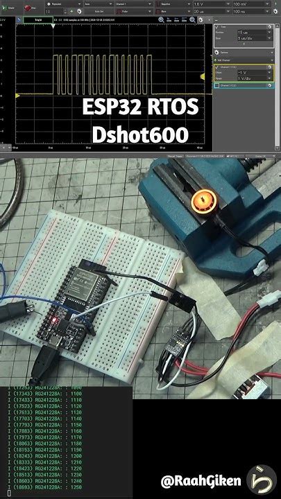 i built dshot600 on esp32 rtos esp32 bldcmotor esc bldcmotorcontroller dshot dshot600