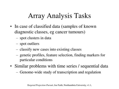 Ppt Targeted Projection Pursuit For Microarray Data Analysis Powerpoint Presentation Id5013050