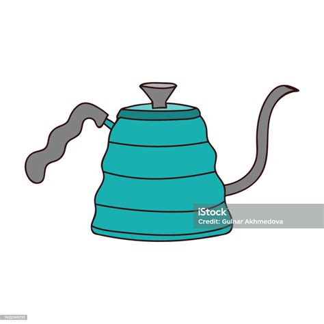 벡터에 커피 포트 다채로운 낙서 일러스트레이션 벡터의 커피 포트 다채로운 아이콘 커피 주전자 그림 가정용 장비에 대한 스톡 벡터 아트 및 기타 이미지 Istock