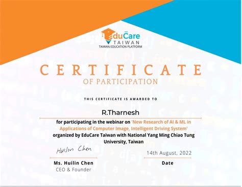 Tharnesh R On Linkedin Participated In A International Webinar On New