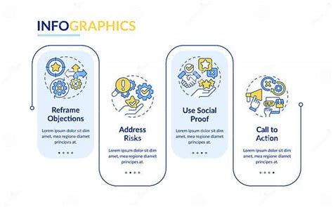 Objection Handling Techniques Rectangle Infographic Template Stock Illustration Illustration