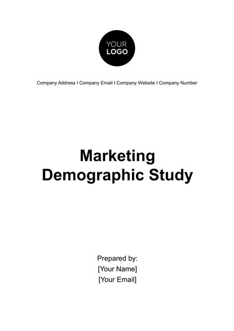 Free Marketing Demographic Study Template To Edit Online