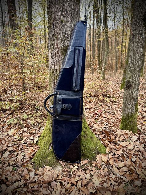 Leather Rifle Case Shadow Black Whitetail Woods Nobil Hunting