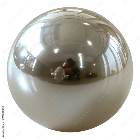 Shiny Reflective Sphere With Interior Room Reflection Cut Out Stock