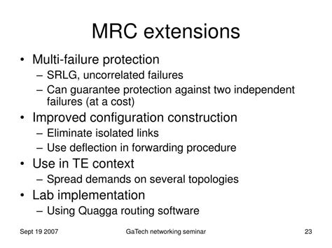 ppt fast recovery in ip networks using multiple routing configurations powerpoint presentation