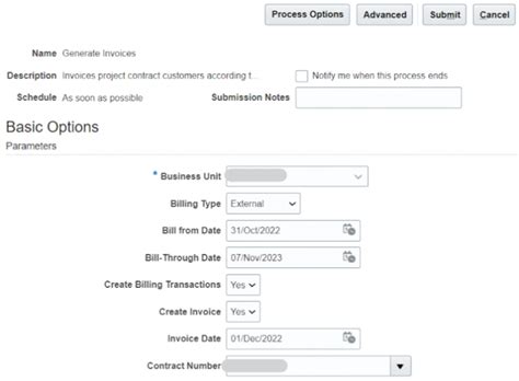 Billing Process Of Projects With Contracts Oracle Erp Cloud