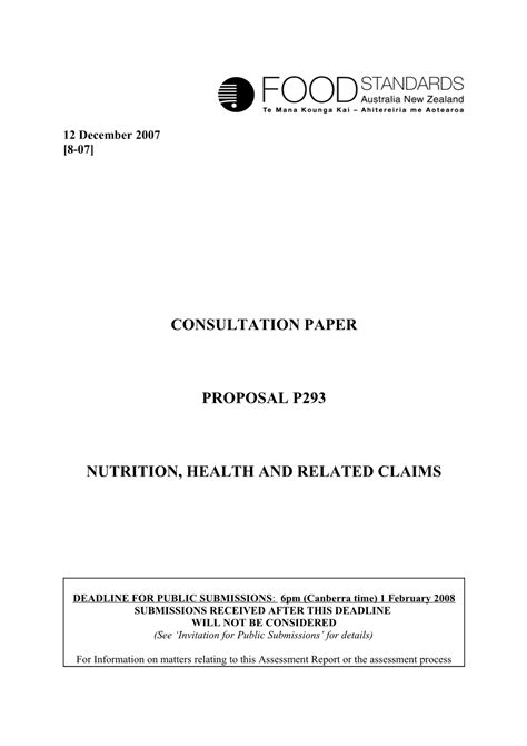 Claimable Foods Or Nutrient Profiling Scoring Criteria For Claims About Vitamins And Minerals
