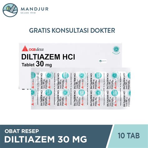 Diltiazem 30 Mg 10 Tablet — Apotek Mandjur