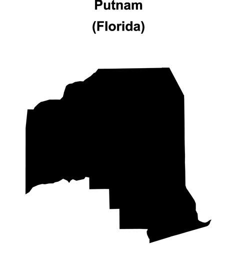 Putnam County Florida Blank Outline Map 46632308 Vector Art At Vecteezy