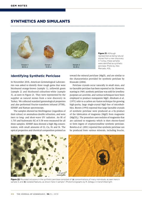 Identifying Synthetic Periclase — Agl Research And Publications