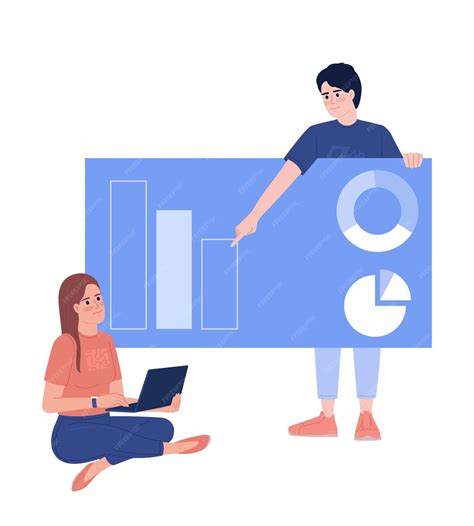 Premium Vector Data Analytics Team Flat Concept Vector Spot Illustration