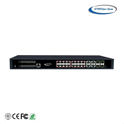 L2 Managed 16 Port 10 100 1000t 802 3at Poe 4 Port Gigabit Tp Sfp Combo Ethernet Switch Poe