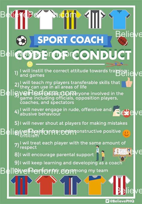 Sport Coach Code Of Conduct BelievePerform The UK S Leading Sports Psychology Website