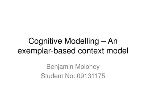 Ppt Cognitive Modelling An Exemplar Based Context Model Powerpoint Presentation Id2791217
