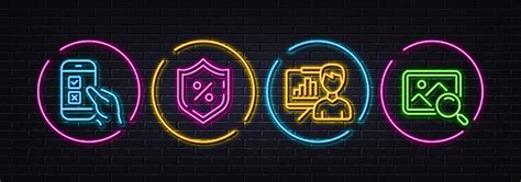 대출 비율 모바일 설문 조사 및 프레젠테이션 보드 최소 라인 아이콘 웹 응용 프로그램의 경우 벡터 인쇄 3차원 형태에 대한 스톡