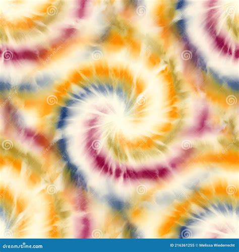 Seamless Spiral Tie Dye Pattern For Surface Design Print Stock