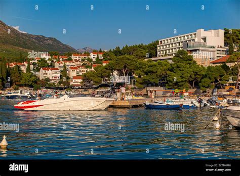 Hotel Cavtat In The Pretty Town Of Cavtat In Southern Croatia Stock