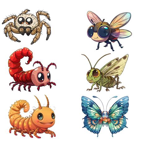 Chibi Insect Clipart Bundle Bug Clipart Collection Commercial Use
