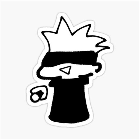 Chibi Gojo Holding A Onigiri Sticker For Sale By Aphoticapop Redbubble