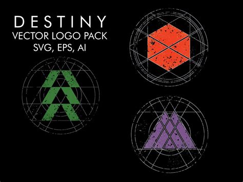 Destiny Classes Vector Pack Hunter Titan Warlock Svg Ai Eps Etsy