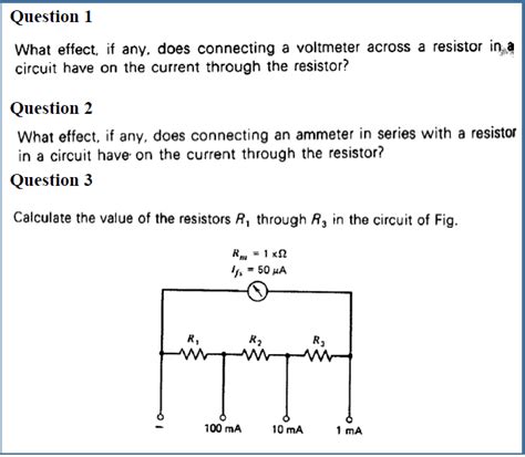 Solved Question What Effect If Any Does Connecting A Chegg Com