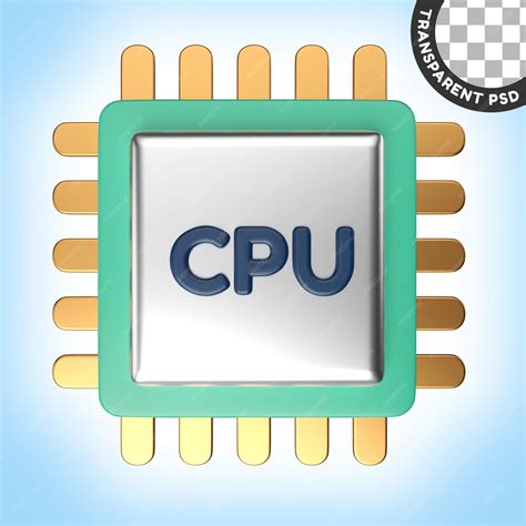 Premium Psd Processor 3d Illustration Icon