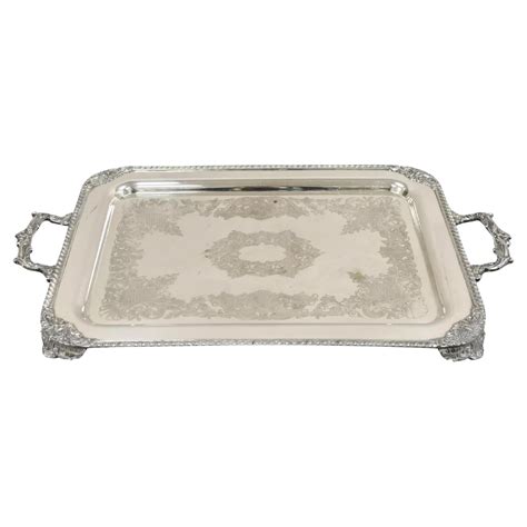 Vintage English Victorian Silver On Copper Silver Plated Serving