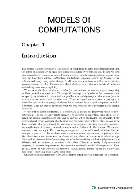 Models Of Computations Computer Science Engineering Studocu