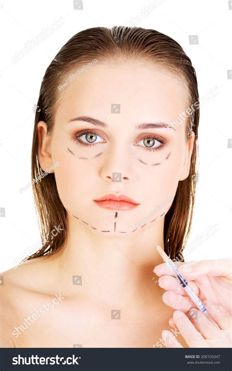 Cosmetic Botox Injection Female Face Isolated Stock Photo Shutterstock