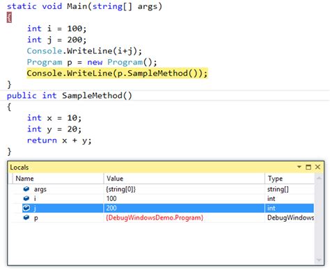 Working With Debug Windows In Visual Studio CodeGuru