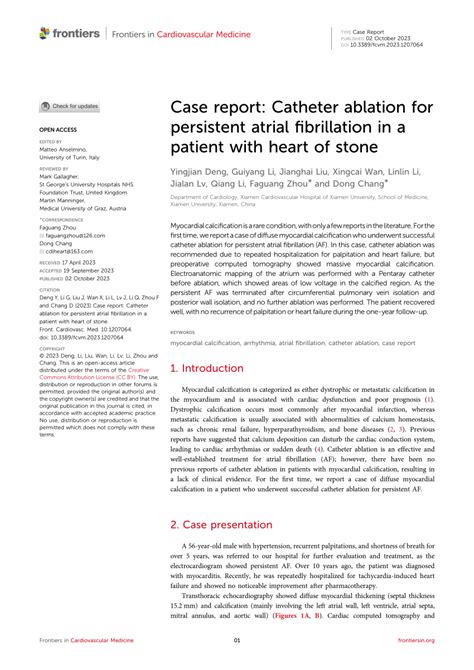 Pdf Case Report Catheter Ablation For Persistent Atrial Fibrillation
