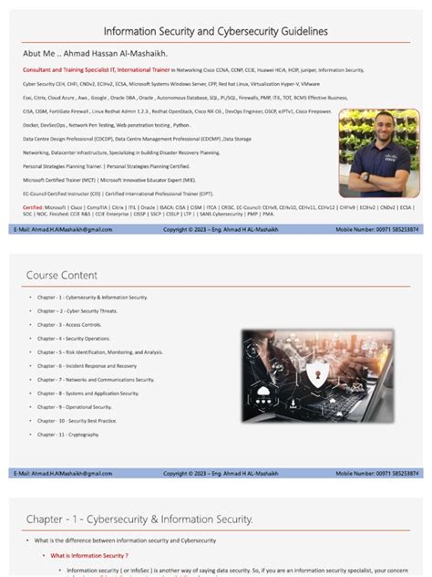 Information Security And Cybersecurity Guidelines Pdf