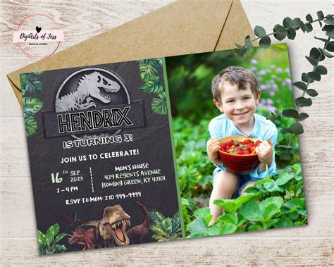 Invitación De Dinosaurio Invitación De Cumpleaños De Dinosaurio