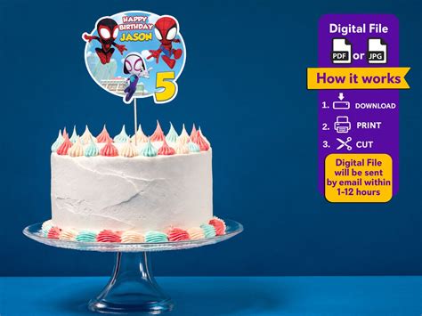 Spidey His Amazing Friends Cake Topper Spidey Cake Topper Spidey