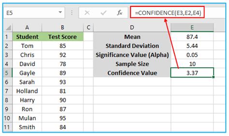 How To Calculate Confidence Interval In Excel