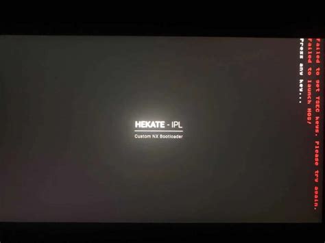 Failed to get TSEC keys Please try again Failed to launch HOS Press any key もぐ淡々