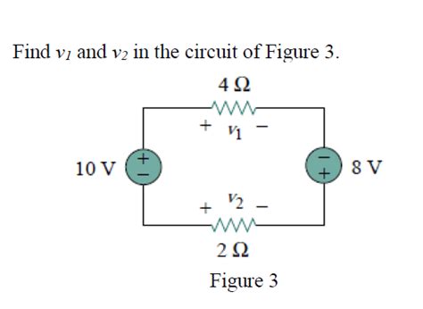 solved find v1 and v2 in the circuit of figure 3