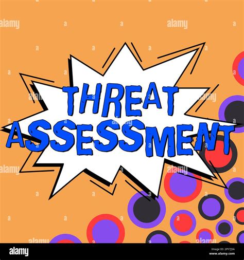 Sign Displaying Threat Assessment Business Approach Determining The Seriousness Of A Potential