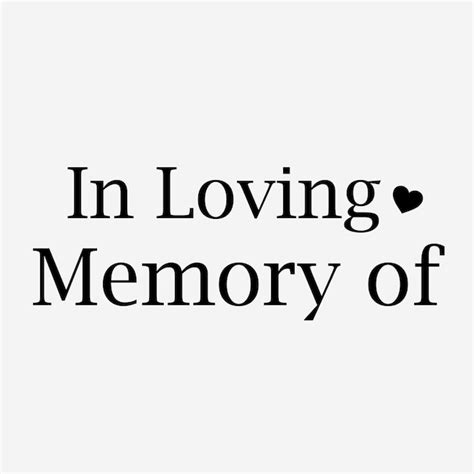 Em Loving Memory Of Lettering Ilustração Vetorial Vetor Premium