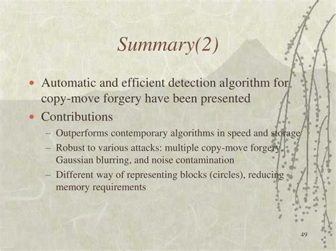 Ppt A Robust Detection Algorithm For Copy Move Forgery In Digital