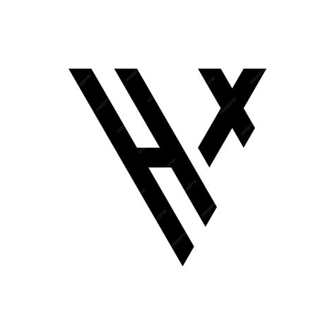 Premium Vector Triangle Letter Hx Monogram Logo