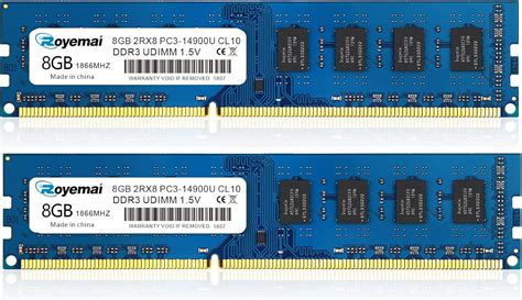 16gb Pc3 14900u 2x8gb Ddr3 14900 1866mhz Pc3 14900 16g 2rx8 240 Pin