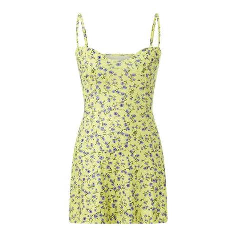 Women Spaghetti Straps Low Cut Floral Print Short Dress Slim Fit Summer Mini Sundresses For Club
